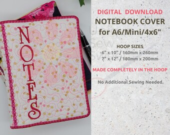 In the Hoop Blank Notebook Cover Embroidery Design Available - Etsy