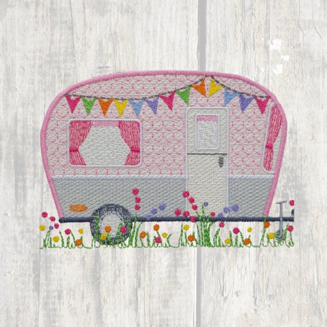Sketch Caravan Machine Embroidery Design Set, Embroidery Machine ...