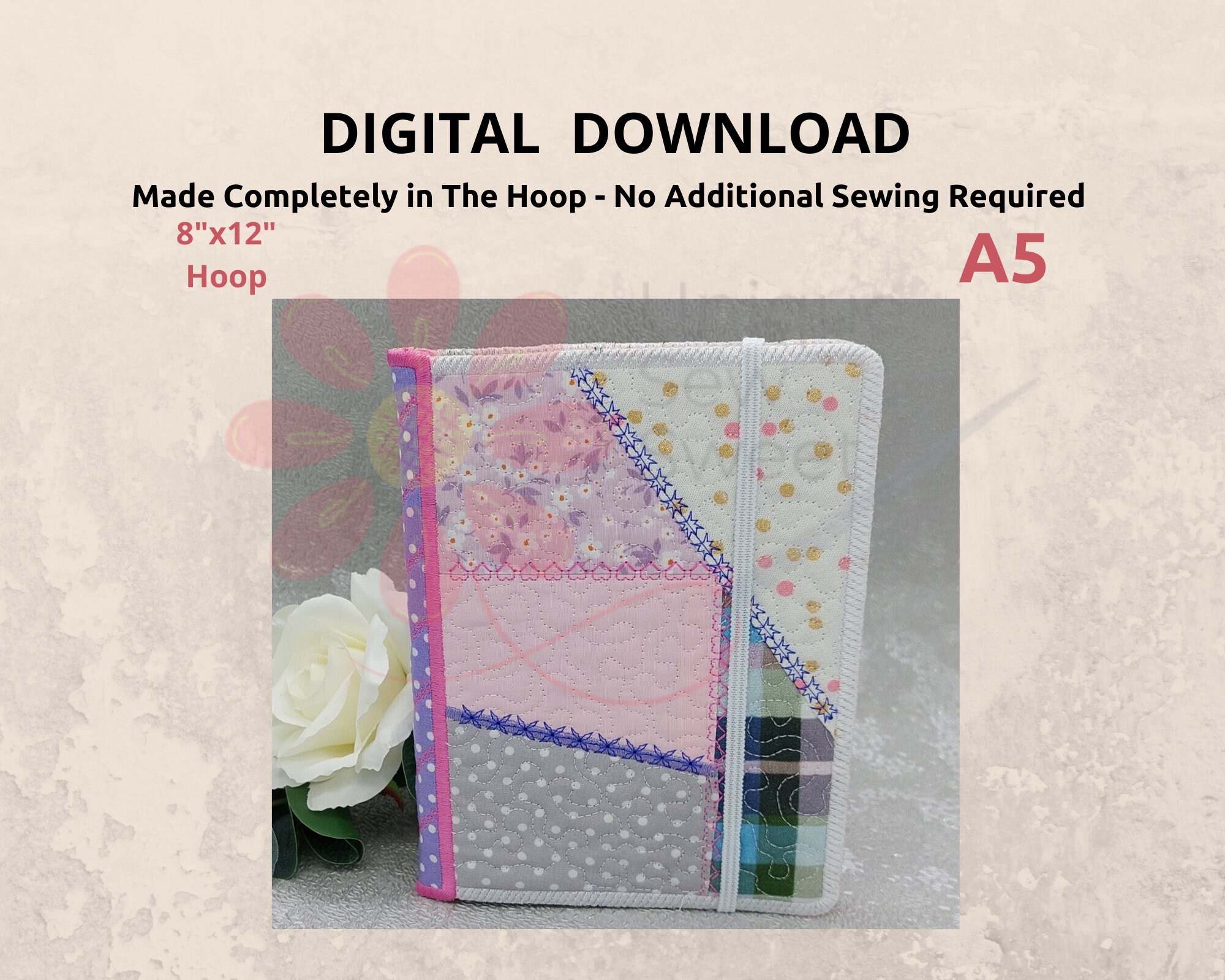 ITH Notebook Cover A5 Embroidery Machine Design in the Hoop - Etsy UK