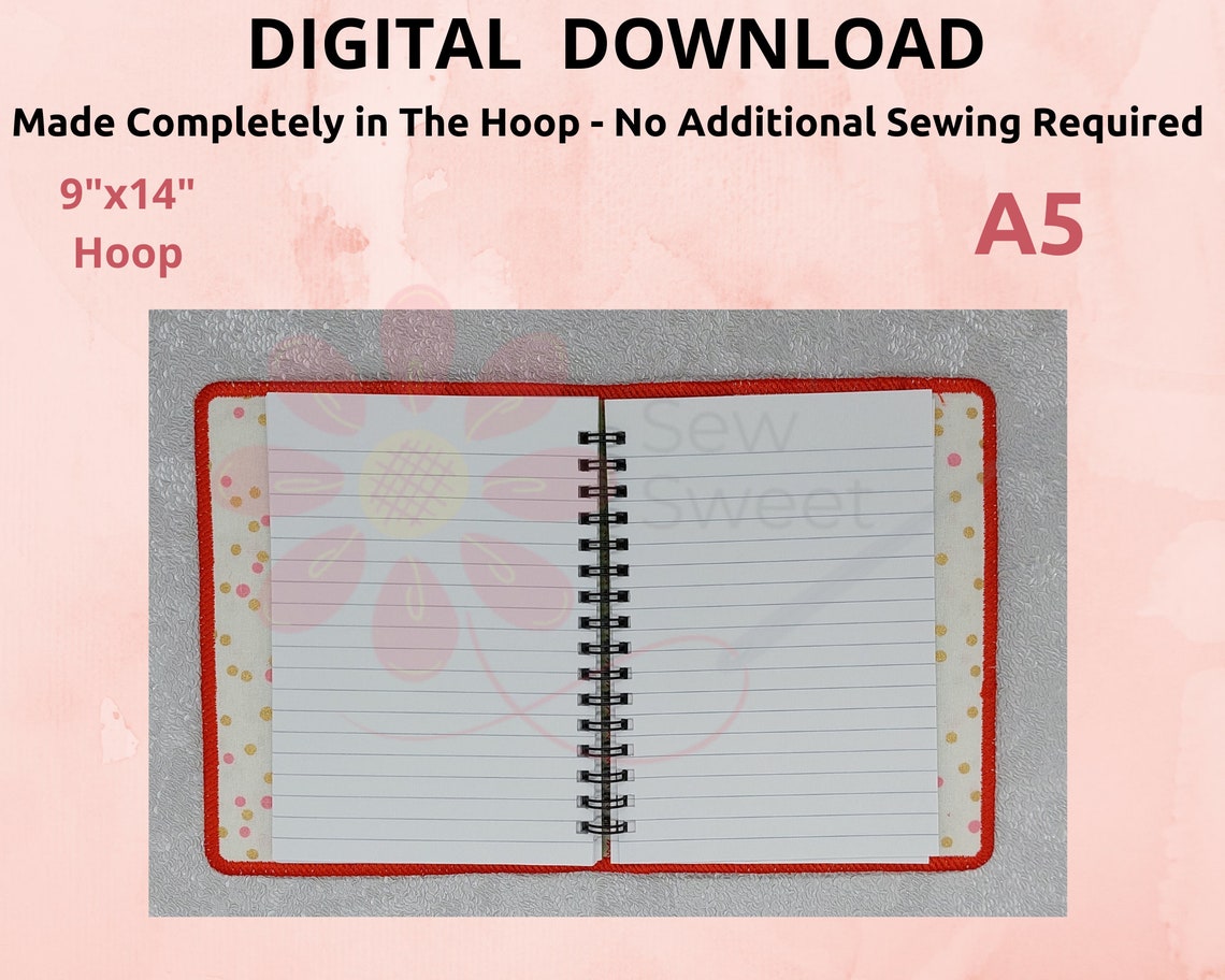 ITH Notebook Cover A5 Machine Embroidery Notebook Cover | Etsy