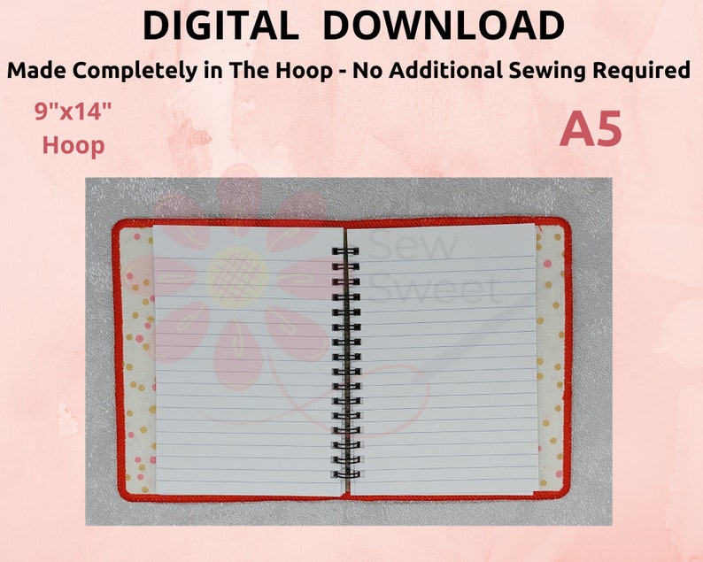 ITH Notebook Cover A5 Machine Embroidery Notebook Cover | Etsy