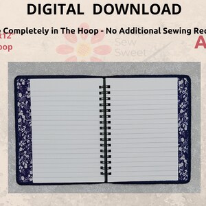 Notebook Cover A6 ITH, Machine Embroidery, Notebook Cover, Embroidery ...