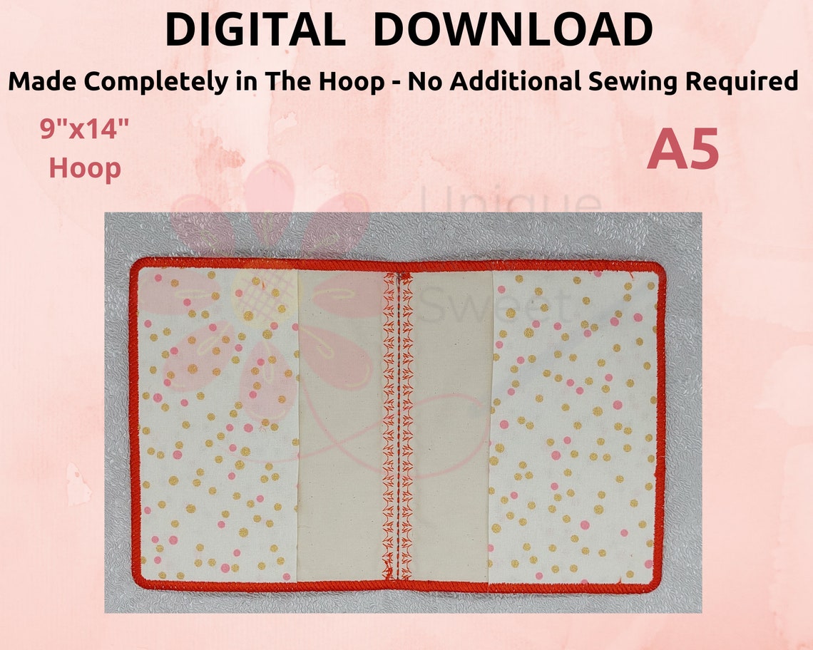 ITH Notebook Cover A5 Machine Embroidery Notebook Cover | Etsy