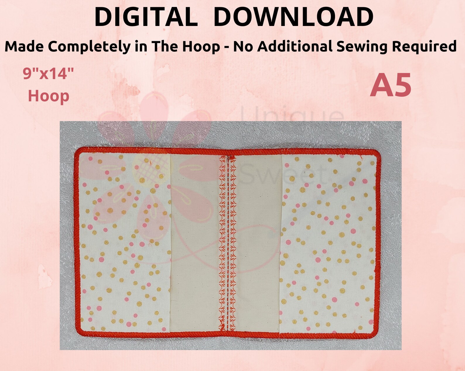 ITH Notebook Cover A5 Machine Embroidery Notebook Cover | Etsy