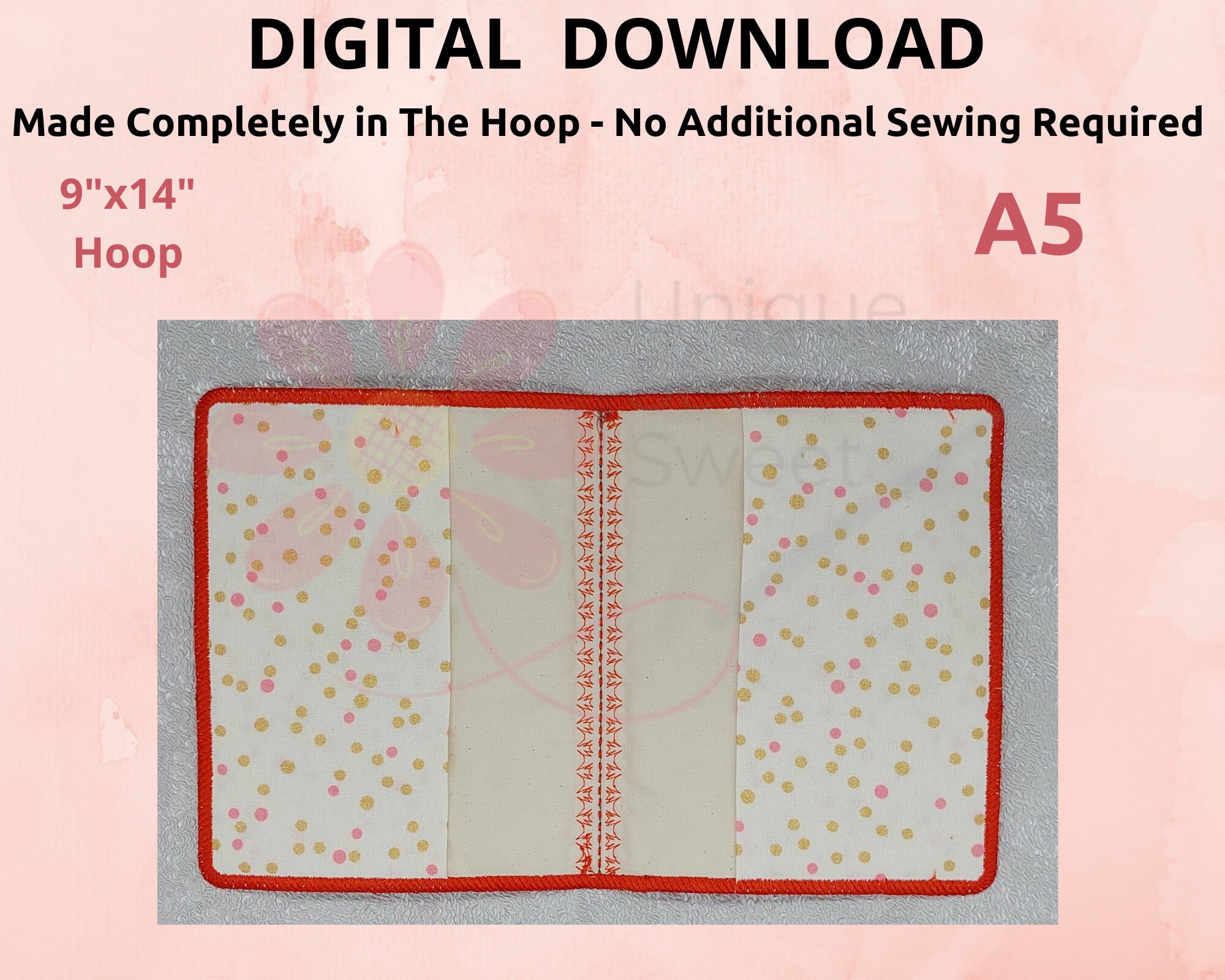 ITH Notebook Cover A5 Machine Embroidery Notebook Cover - Etsy UK