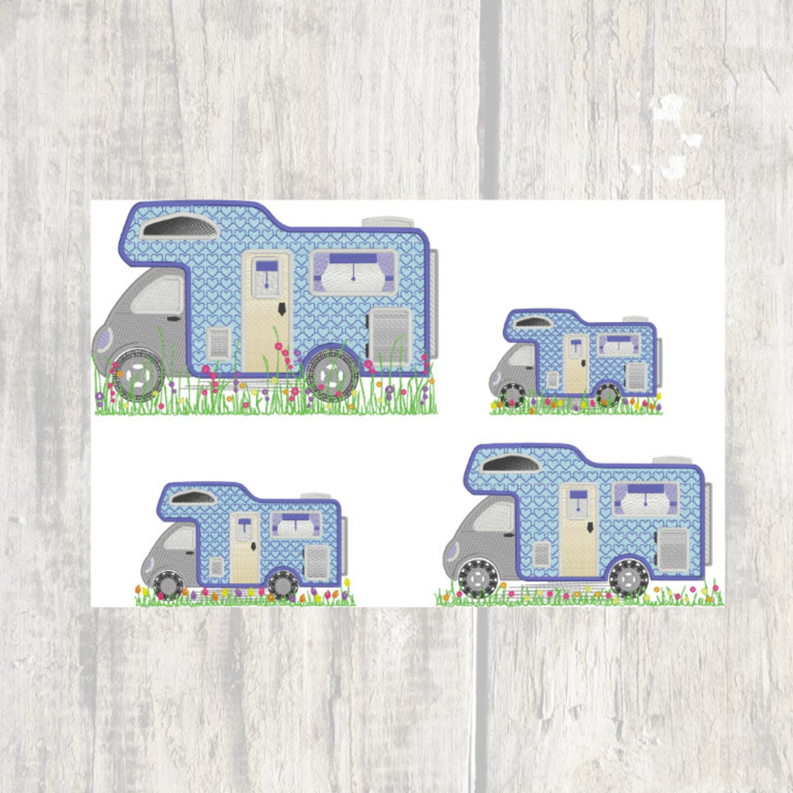 Motorhome RV Machine Sketch Embroidery Design Set, Embroidery Machine ...