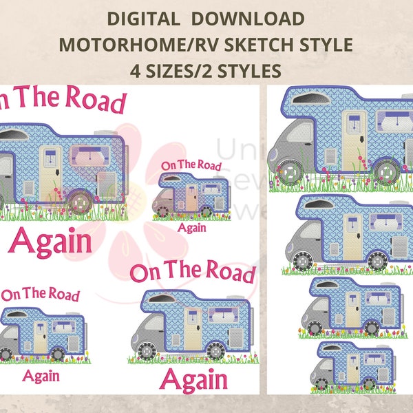 Rv Embroidery Design - Etsy