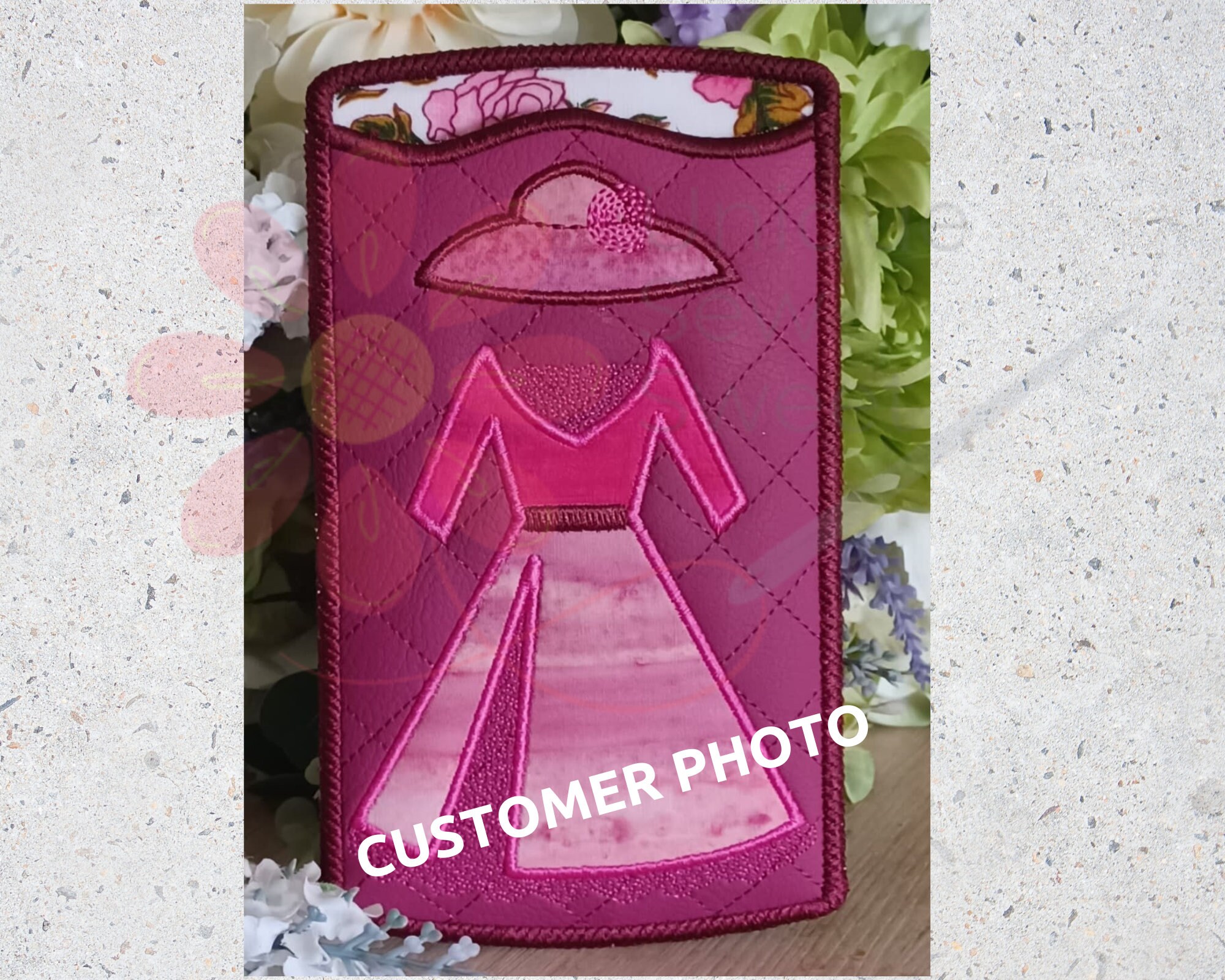 ITH Glasses Phone Case Dress and Hat Applique Design Machine - Etsy