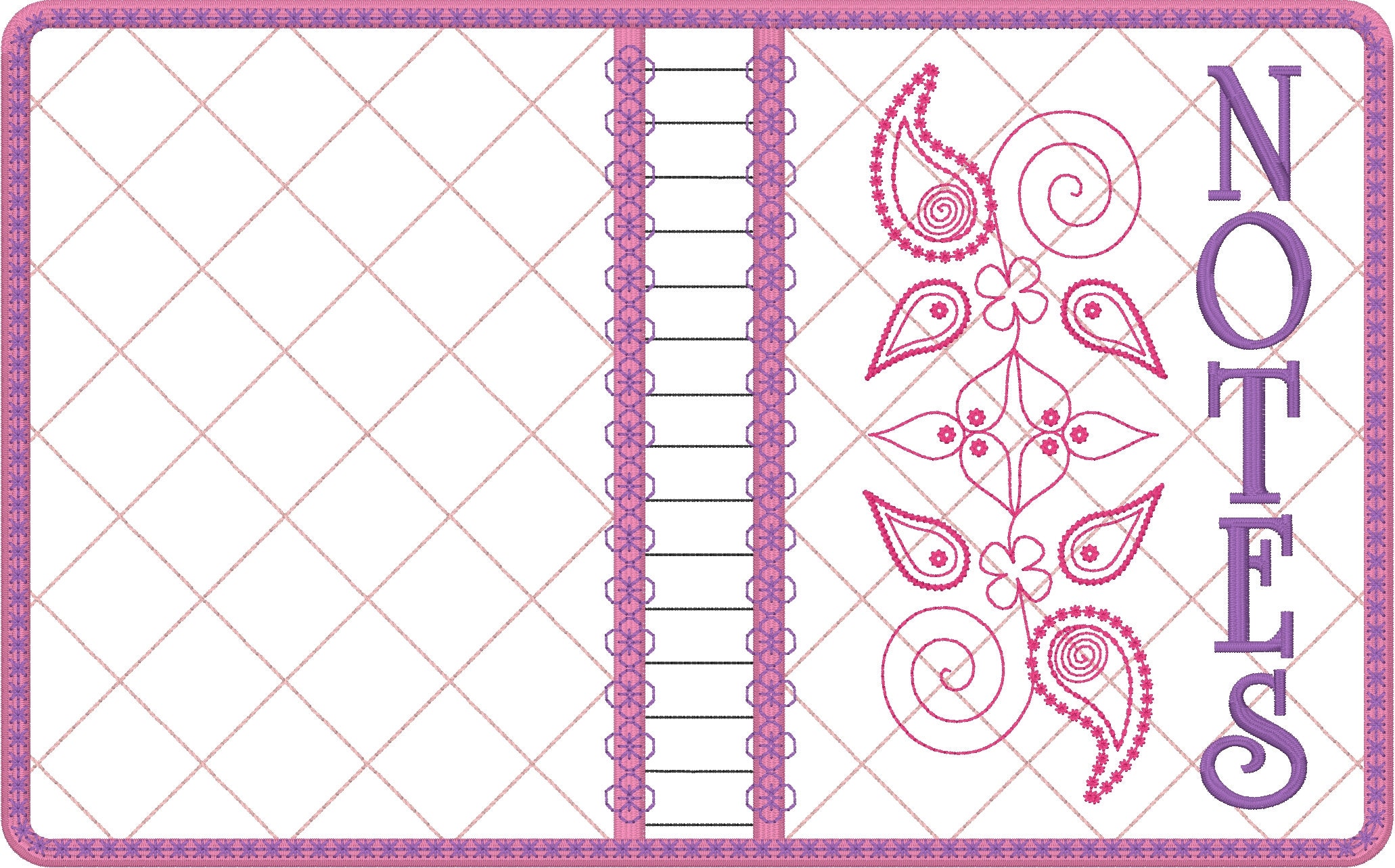 Notebook Cover A6 ITH Machine Embroidery Notebook Cover - Etsy