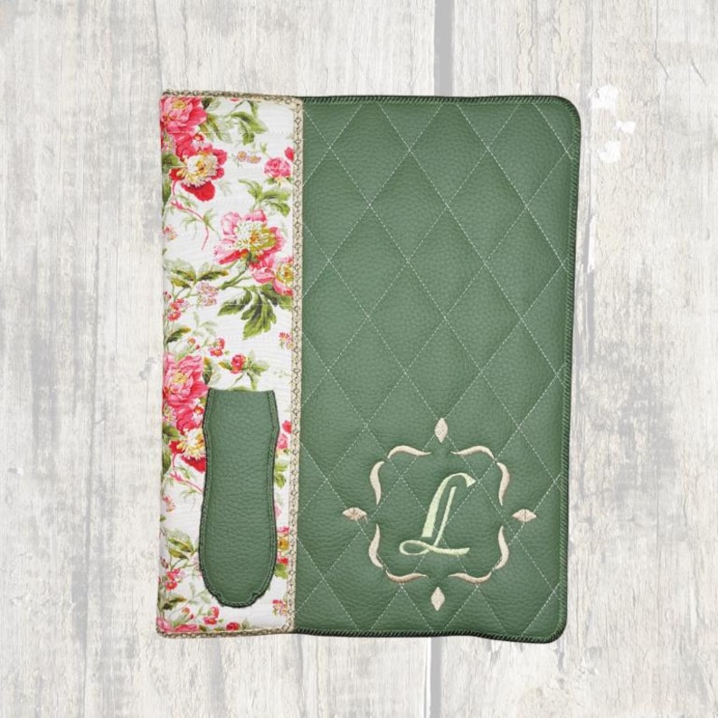 ITH A4 Notebook Cover, Monogram Machine Embroidery File, Gift, Initial ...