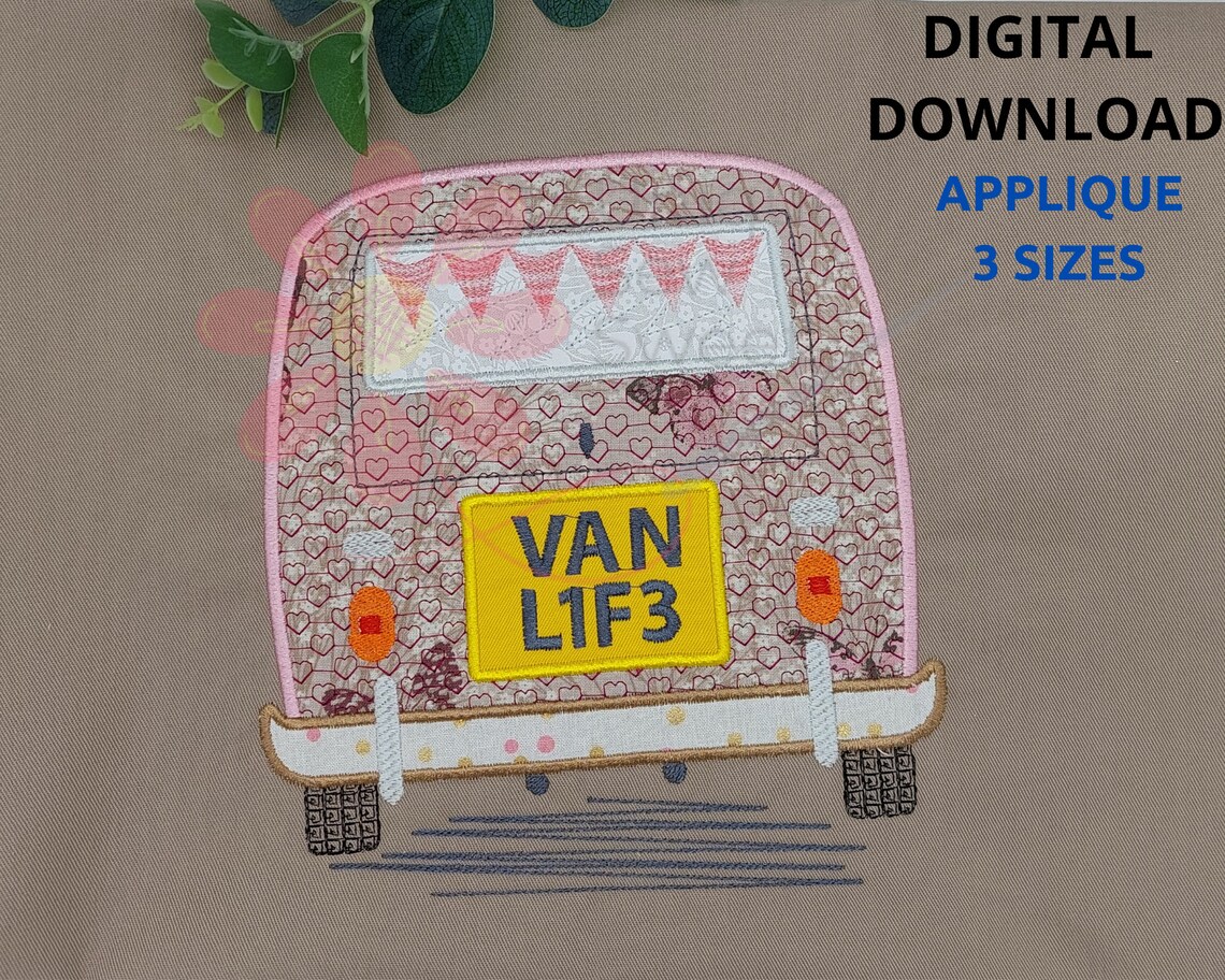 Applique Camper Van Machine Embroidery Campers Design Set - Etsy
