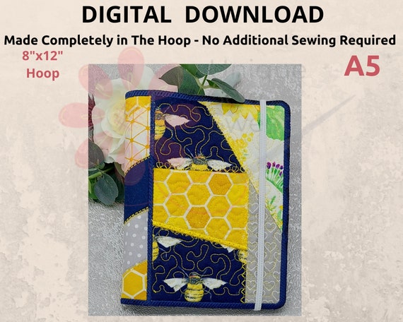 ITH Notebook Cover A5 Embroidery Machine Design in the Hoop | Etsy