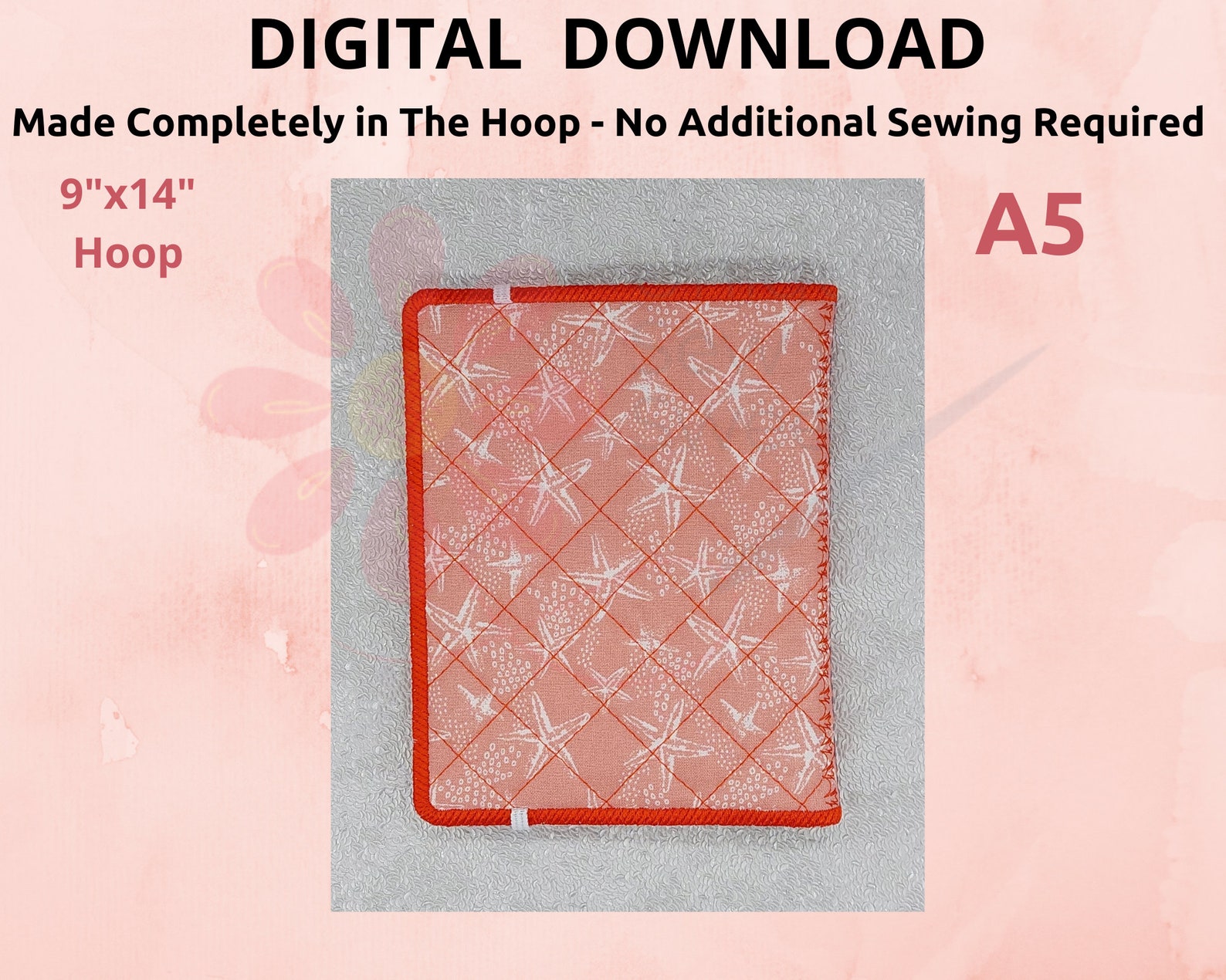 ITH Notebook Cover A5 Machine Embroidery Notebook Cover | Etsy