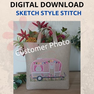 Sketch Caravan Machine Embroidery Design Set, Embroidery Machine ...
