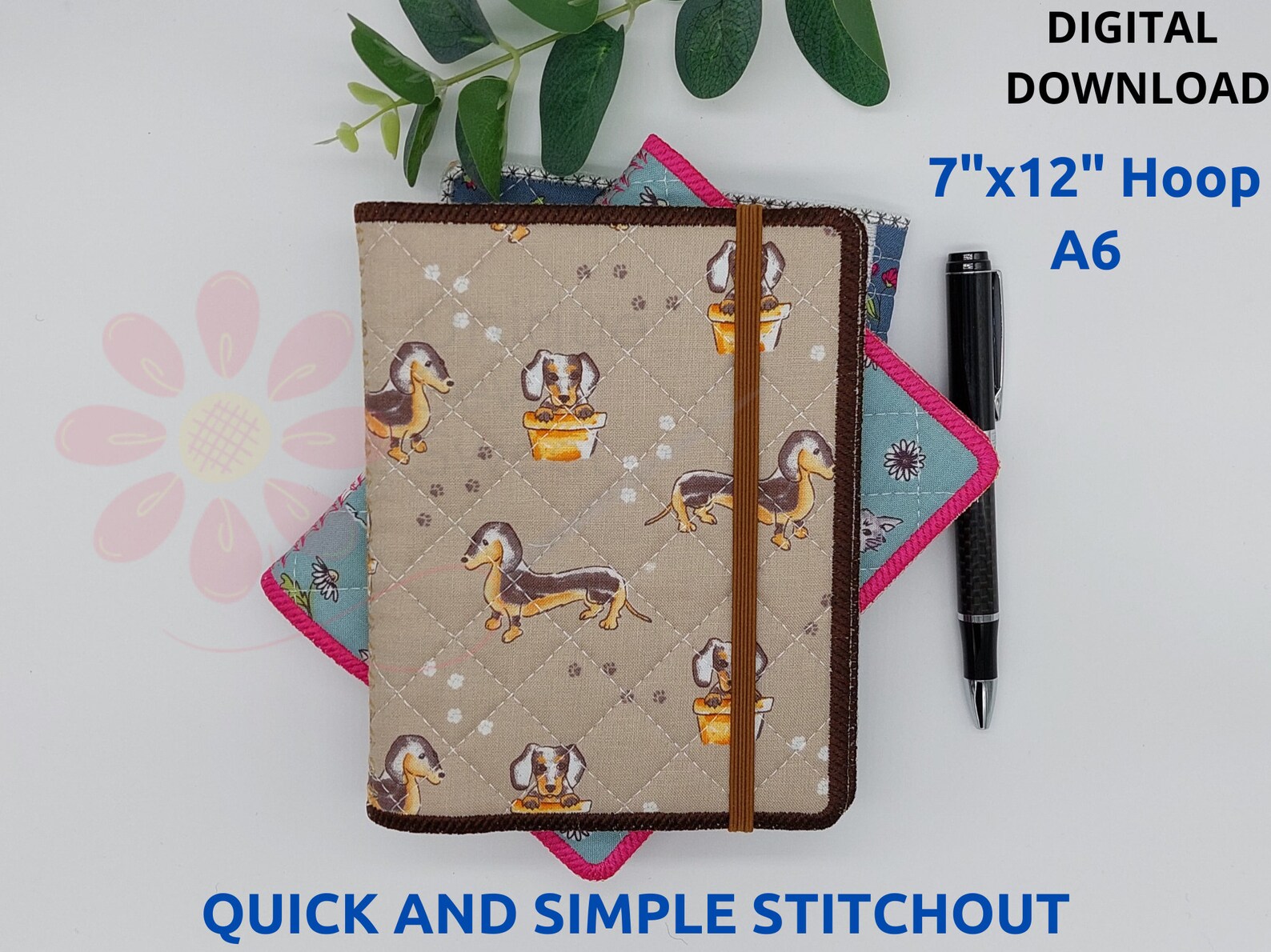 ITH Notebook Cover A6 Machine Embroidery Notebook Cover | Etsy