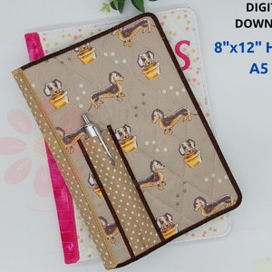 ITH A6 and A5 Set Notebook Cover Machine Embroidery File 8x12 ...