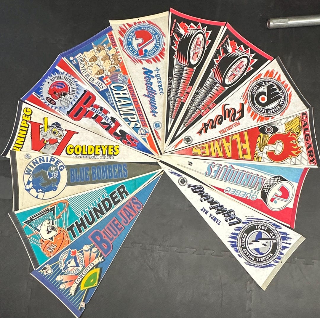 Vintage Sports Team Pennants 1990s - Etsy
