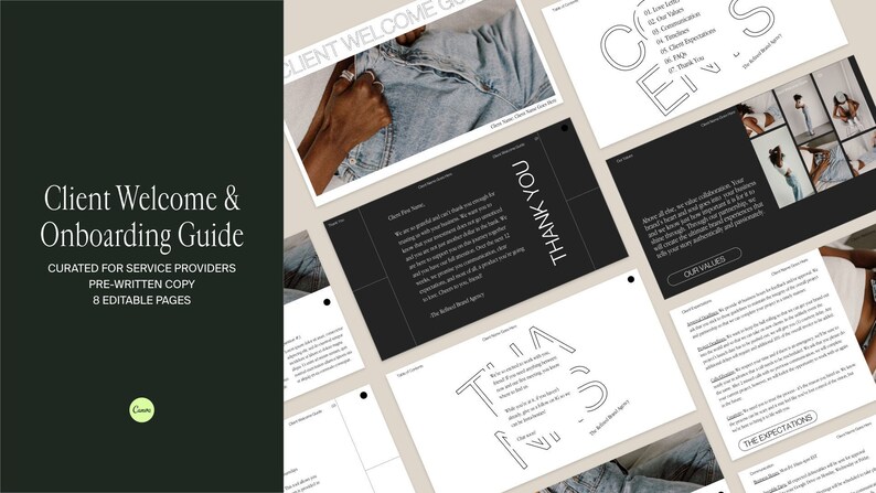 Canva New Client Welcome Packet | Welcome Packet | Client Guide ...