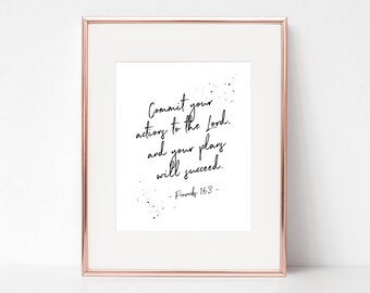 Proverbs 16 3 | Etsy