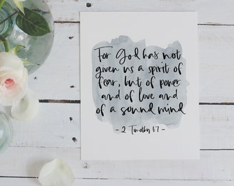 2 timothy 1 7 | Etsy