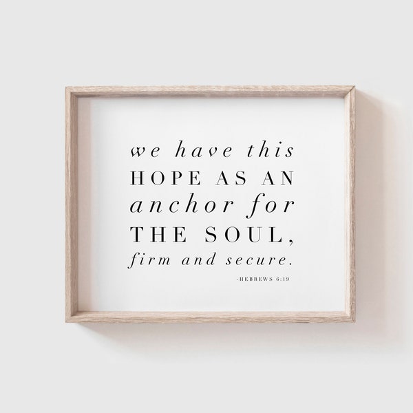Anchor Bible Verse - Etsy