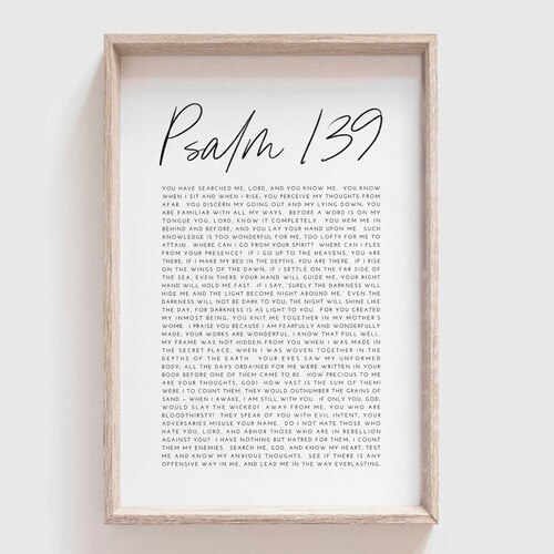 Psalm 139 Instant Download 4 X 6 8 X 12 20 X 30 24 X - Etsy