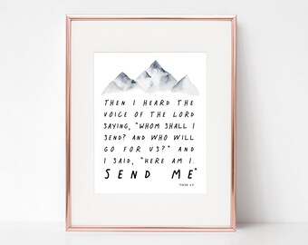Isaiah 6:8 Here I Am Lord Send Me Printable Christian | Etsy