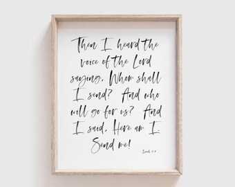 Here I Am Lord Send Me Wall Art - Etsy