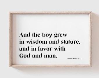 Luke 2 52 | Etsy