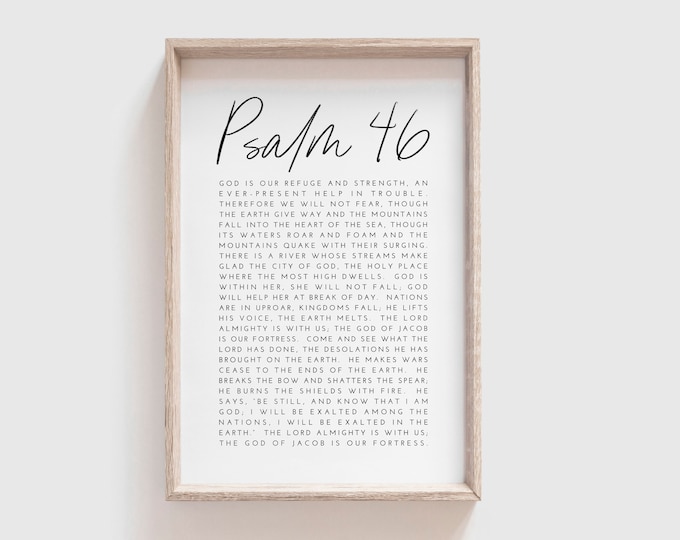 Psalm 46 Psalm 46 Wall Art Instant Download Digital - Etsy