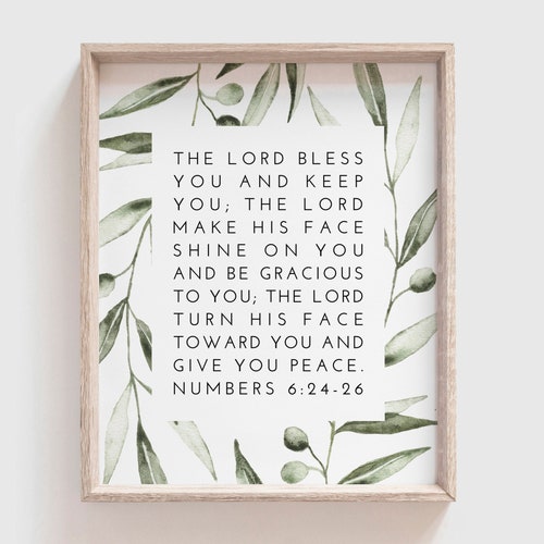 May the Lord Bless You and Keep You Printablenumbers - Etsy