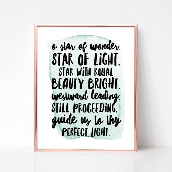 O Star of Wonder Star of Night Instant Download 4 X 6 5 - Etsy