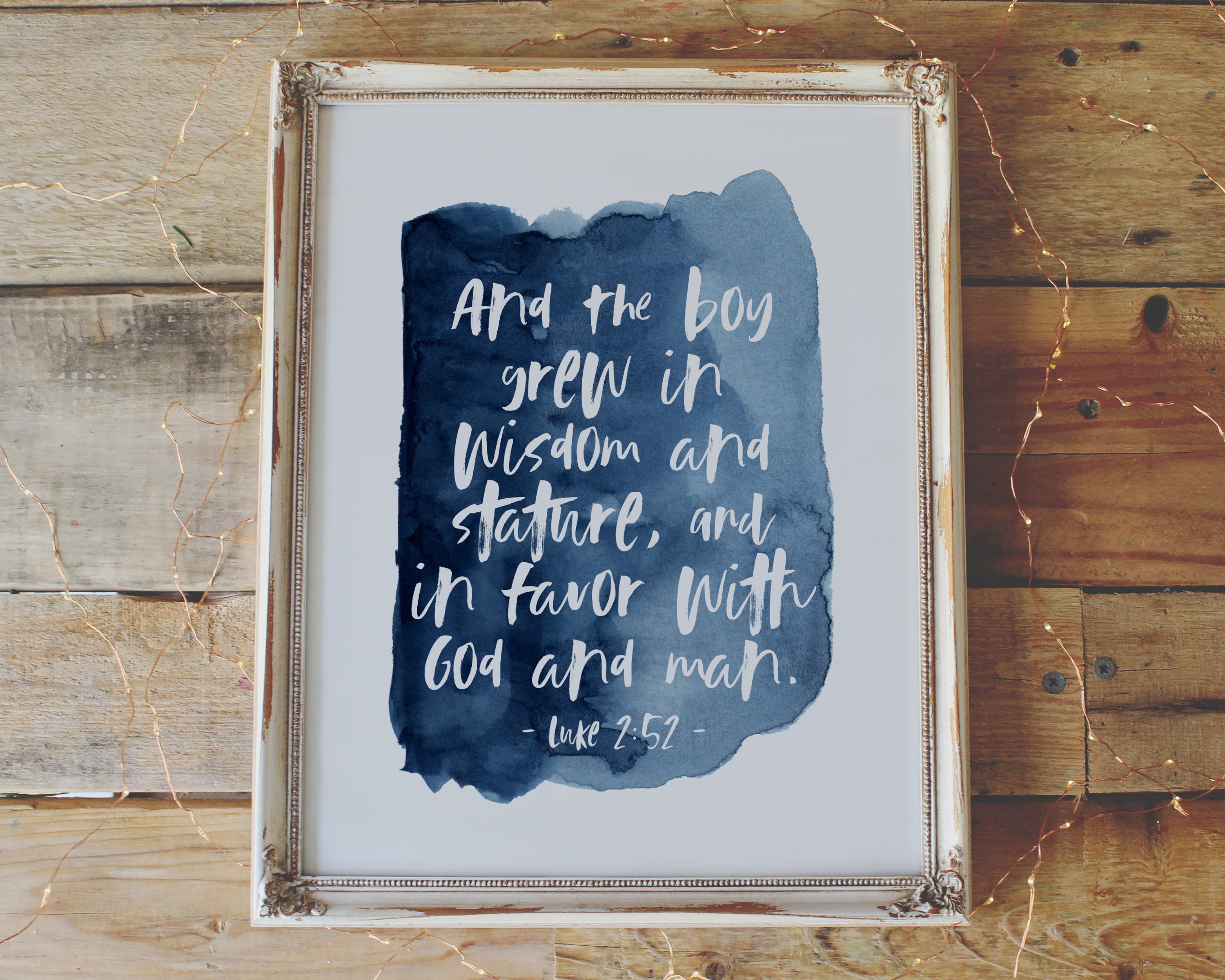 Luke 2:52 and the Boy Grew in Wisdom and Stature and in - Etsy