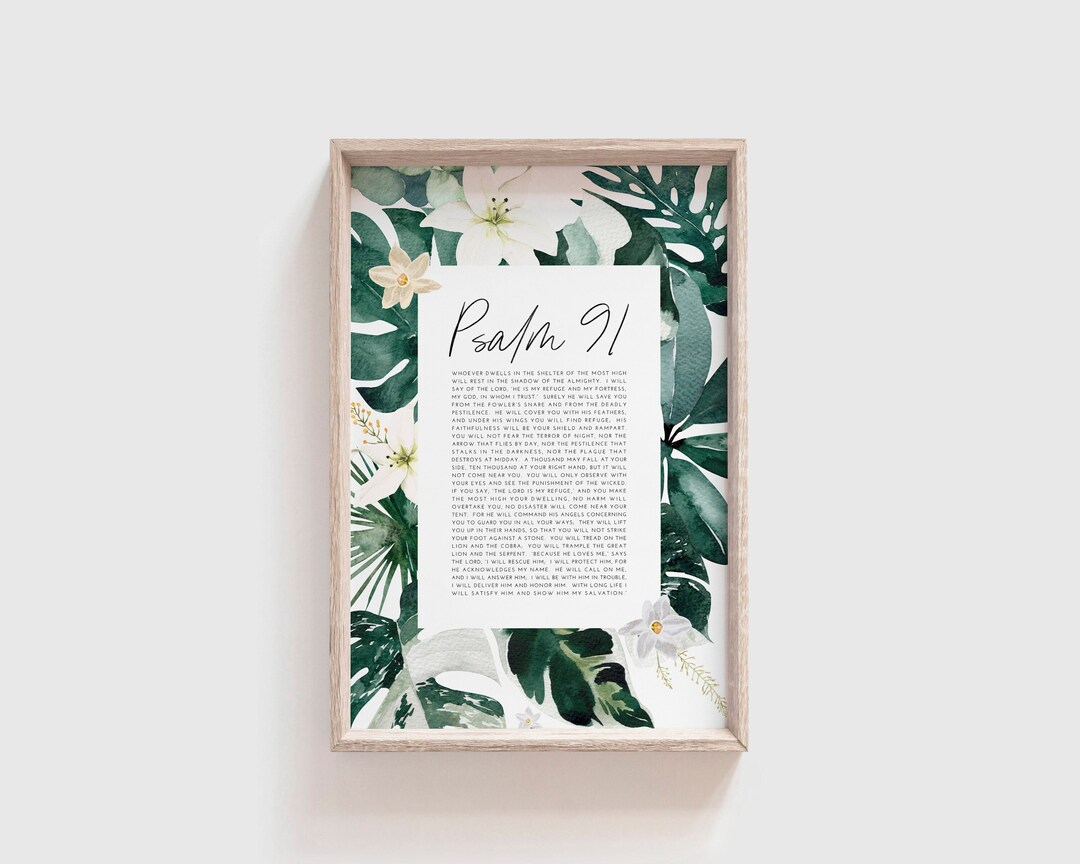 Psalm 91 Psalm 91 Wall Art Instant Download Digital Print 4 X 6 8 X 12 ...