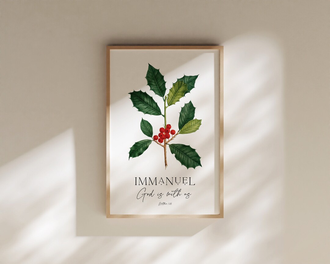 Immanuel God is With Us Matthew 1:23 Instant Download 4 X 6 8 X 12 ...
