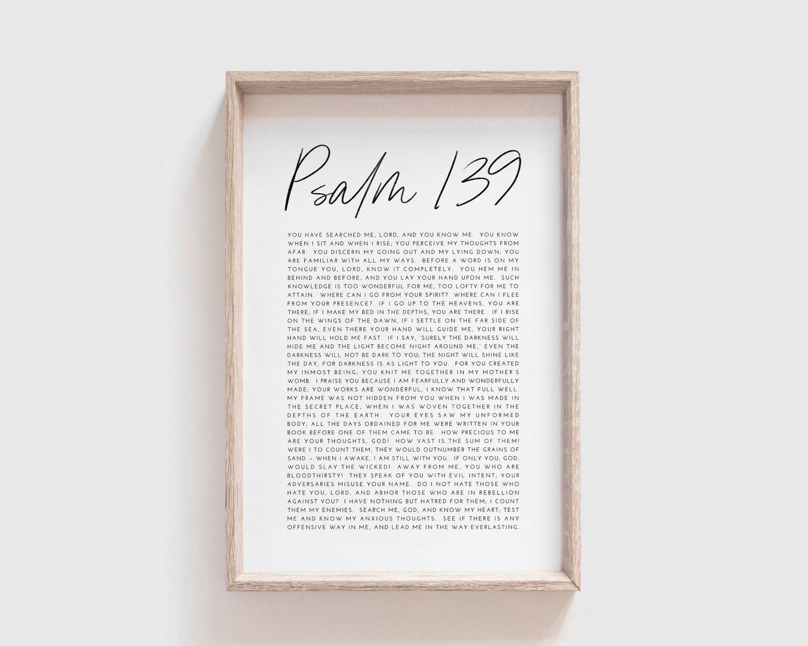 Psalm 139 Instant Download 4 X 6 8 X 12 20 X 30 24 X | Etsy