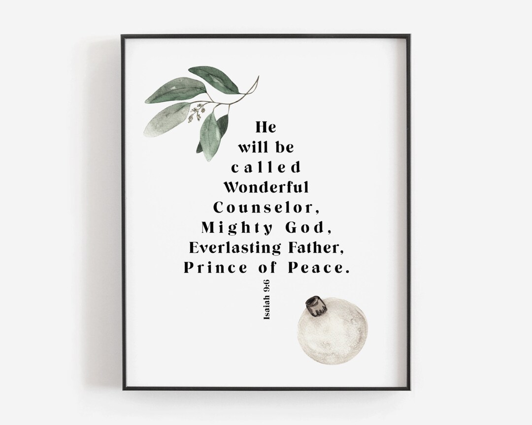 Jesaja 9:6 Er wird Wunderbarer Ratgeber, Mächtiger Gott, Immerwährender ...