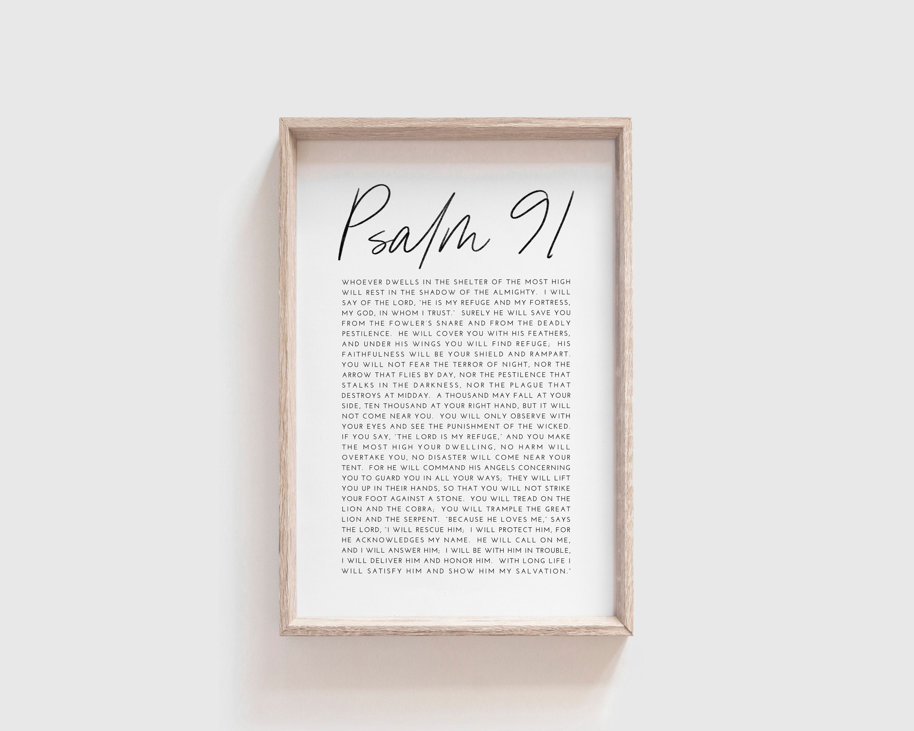Psalm 91 Psalm 91 Wall Art Instant Download Digital - Etsy