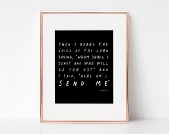 Isaiah 6:8 Here I Am Lord Send Me Printable Christian