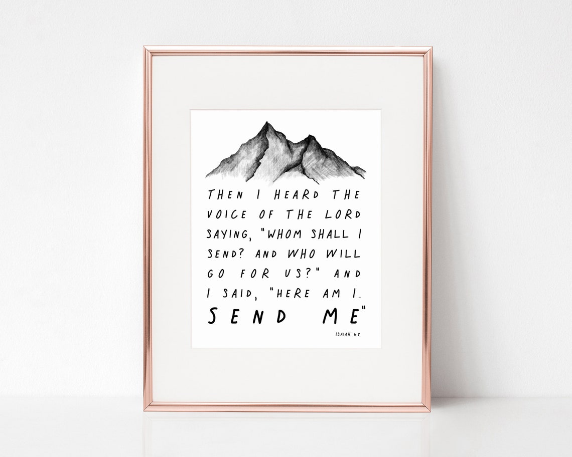 Isaiah 6:8 | Here I Am Lord Send Me | Printable | Christian Wall Art ...