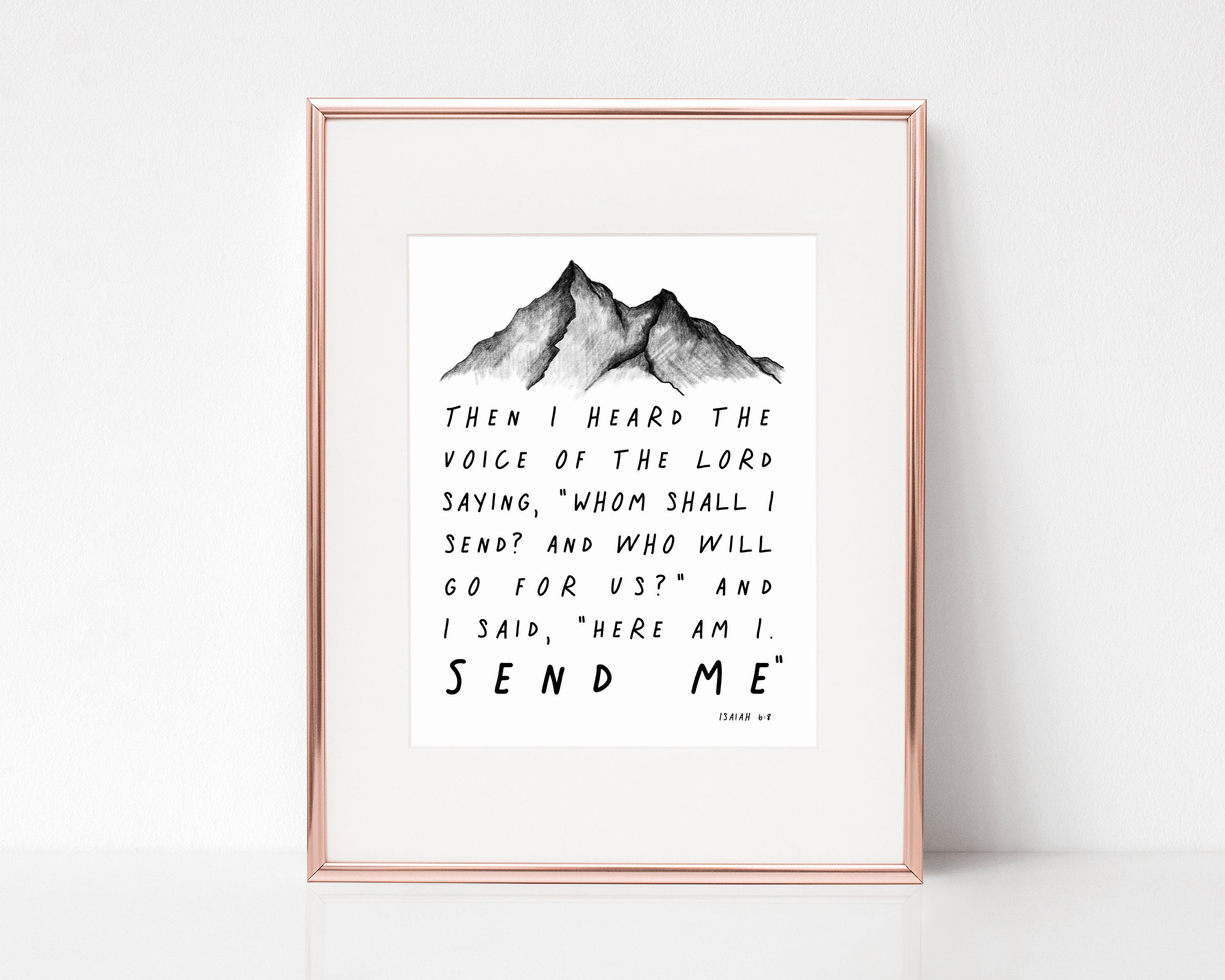 Isaiah 6:8 Here I Am Lord Send Me Printable Christian - Etsy