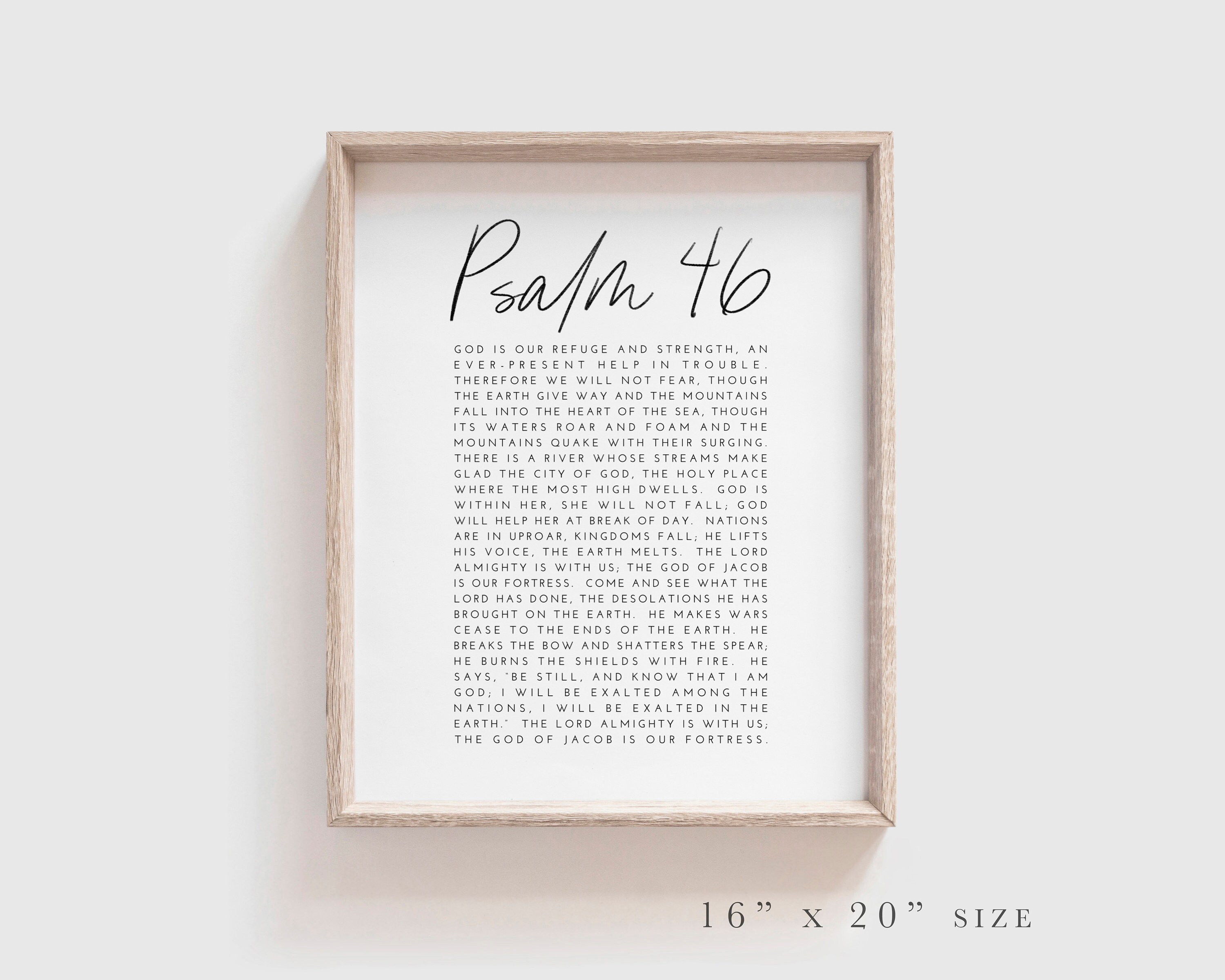 Psalm 46 Psalm 46 Wall Art Instant Download Digital - Etsy