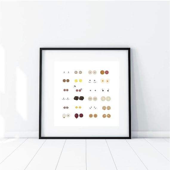 The Boob Chart Print. - Etsy