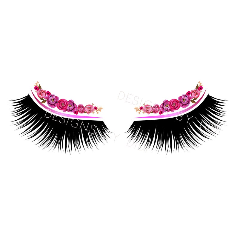Instant Download Lash Clipart Pink Gold Lashes Clip Art - Etsy