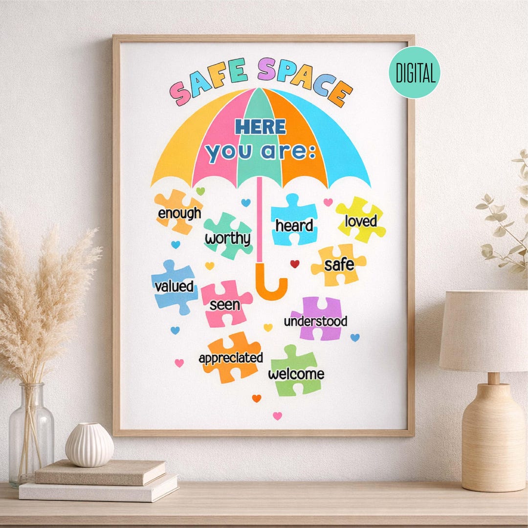 Safe Space Printable Wall Art | Autism Inclusion Poster | Classroom ...