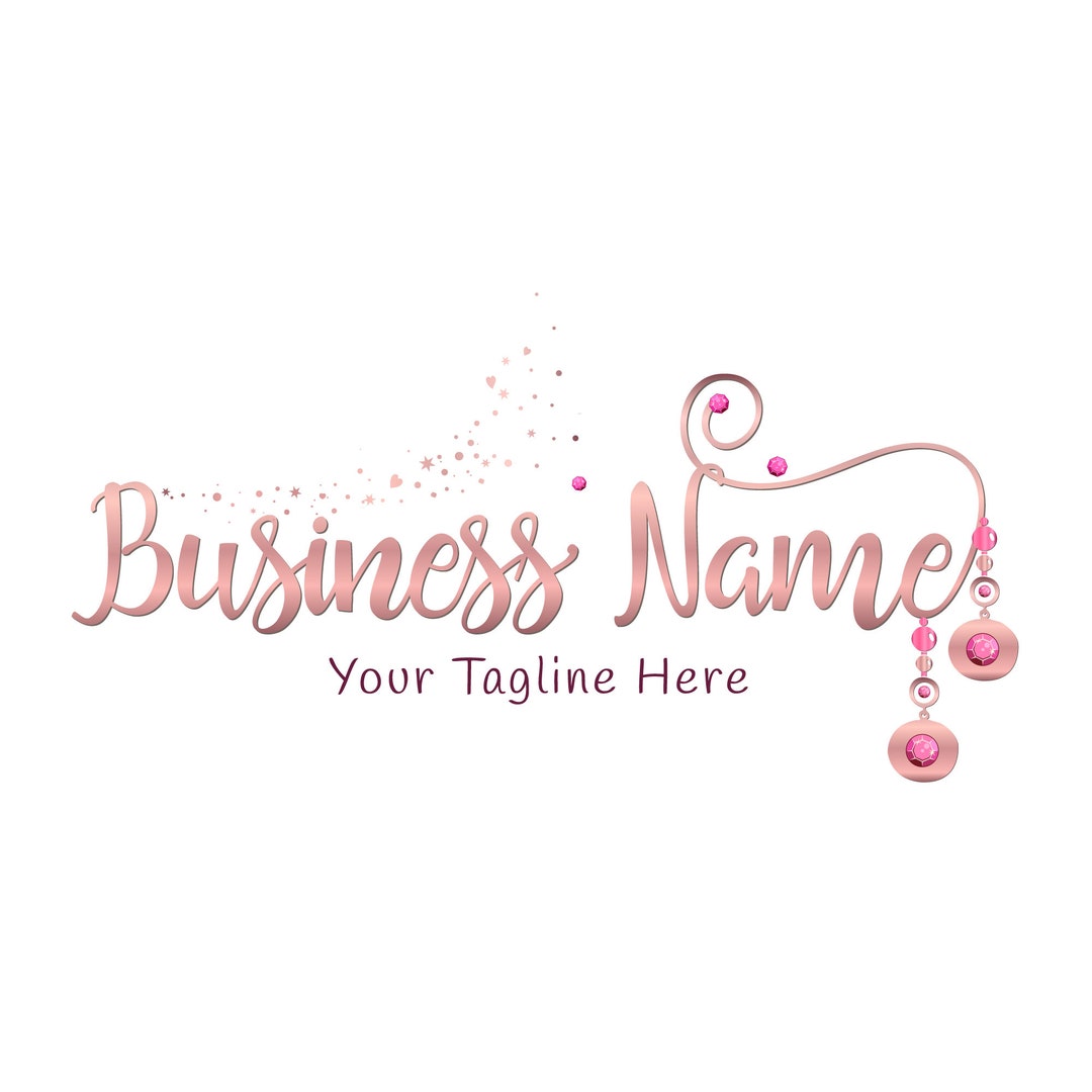 Jewelry Logo, Jewels Logo, Earrings Logo, Rose Gold Handmade Jewelry ...