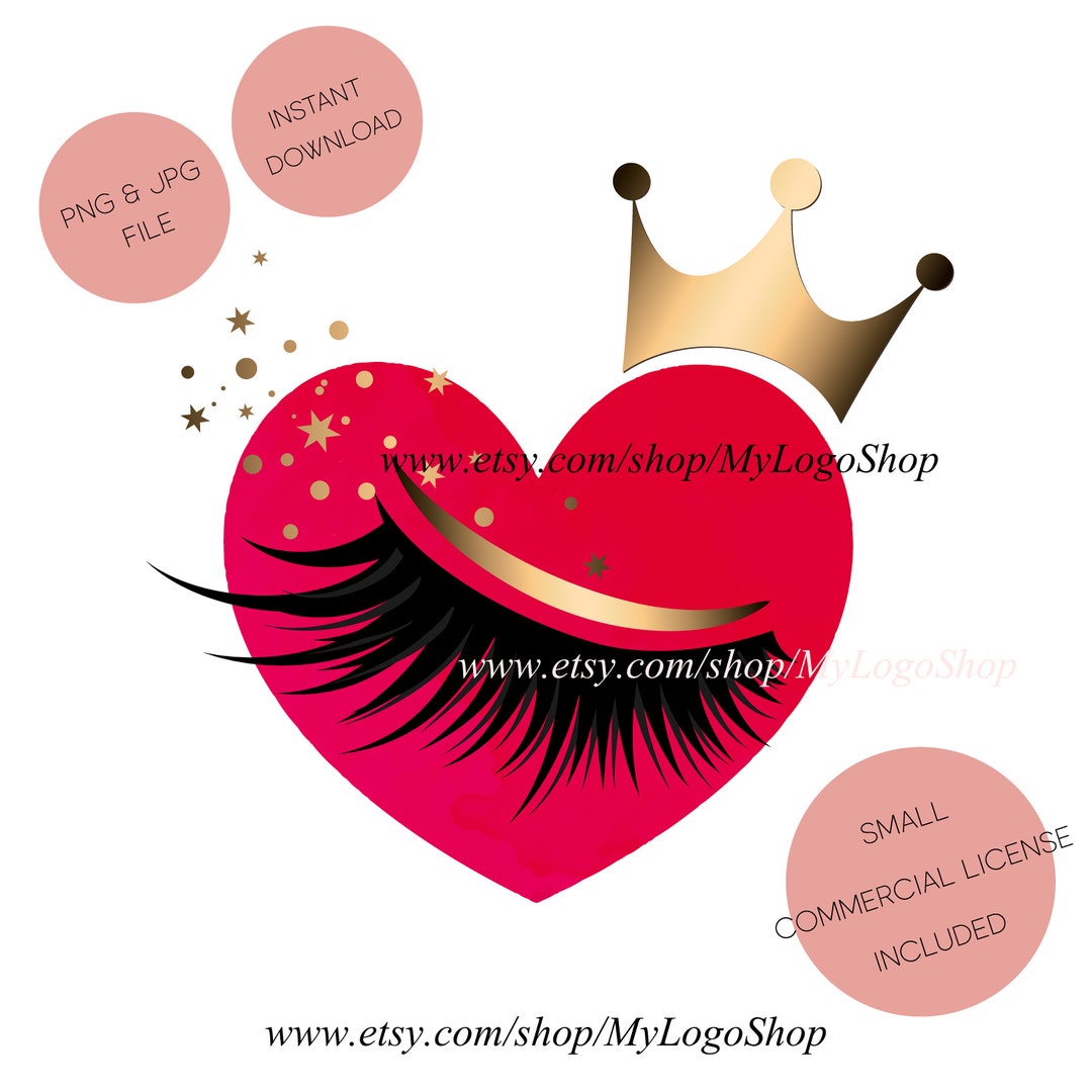 Valentine PNG Instant Download, Red Heart Lash Clipart, Glitter Sparky ...