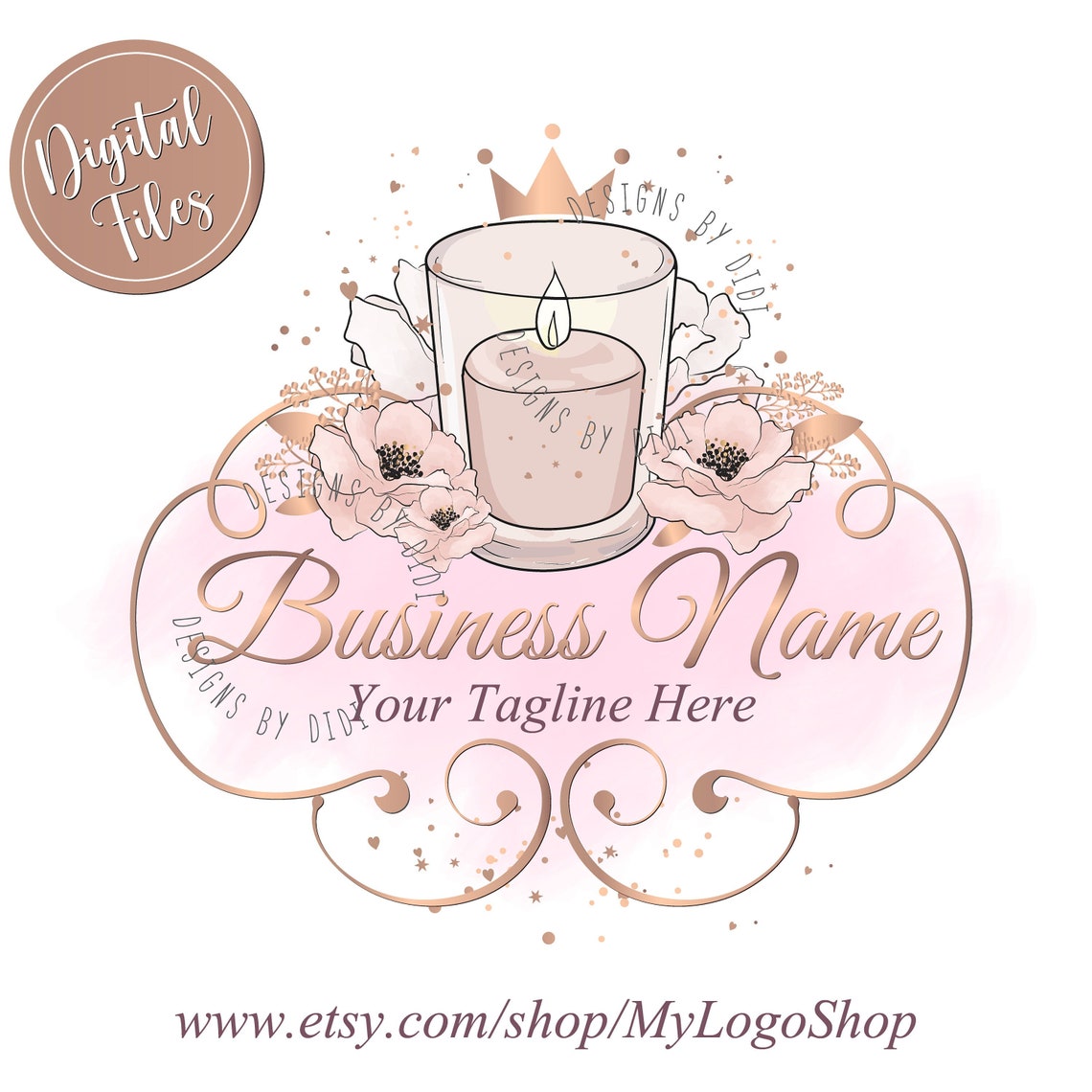 Candle Logo Design, Scents Candle Logo, Candle Business Logo, Candle ...