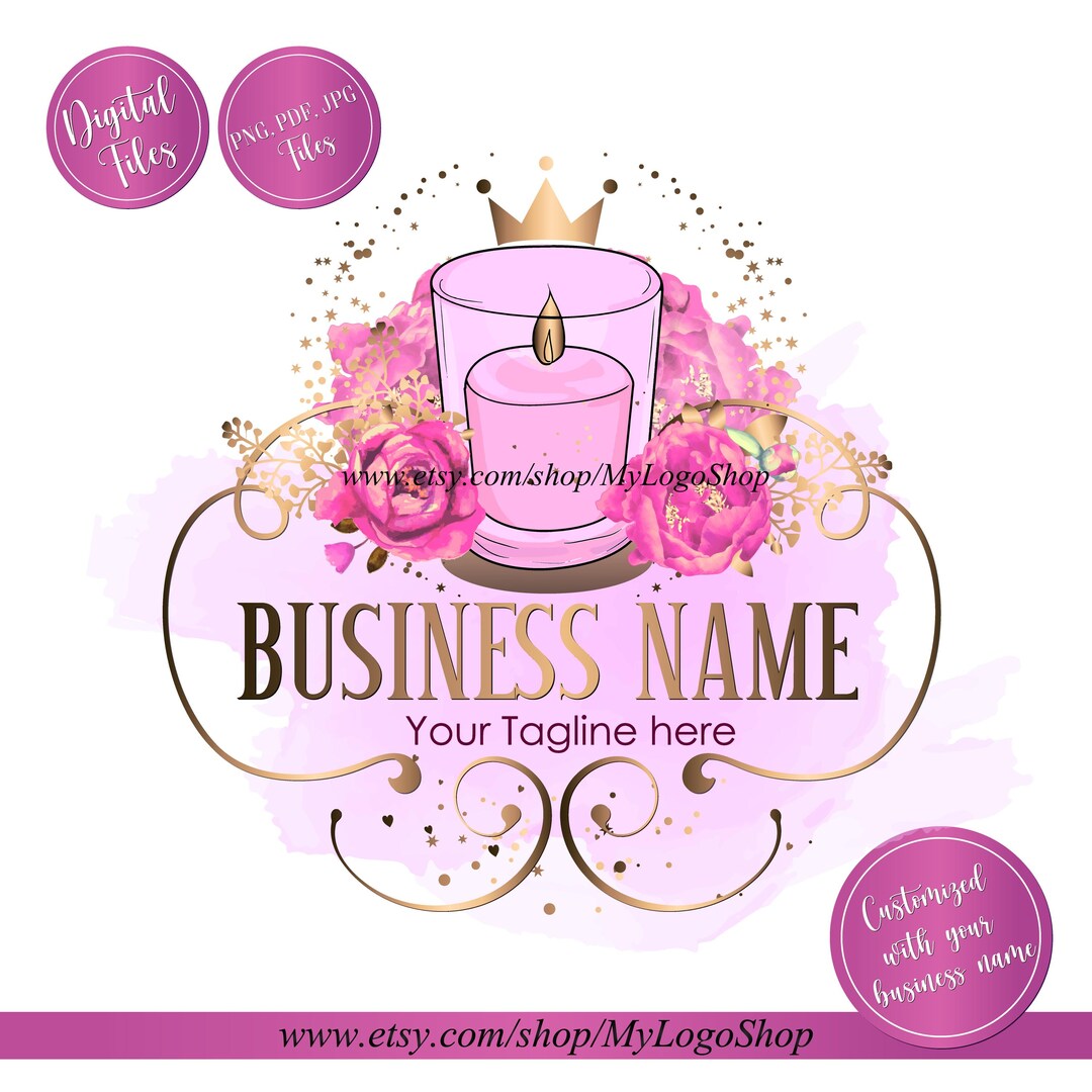 Candle Logo Design, Scents Candle Logo, Candle Business Logo, Candle ...