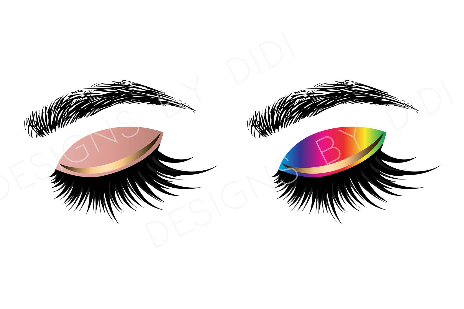 Instant Download Lash Clipart 2 X Lashes Clip Art Instant - Etsy